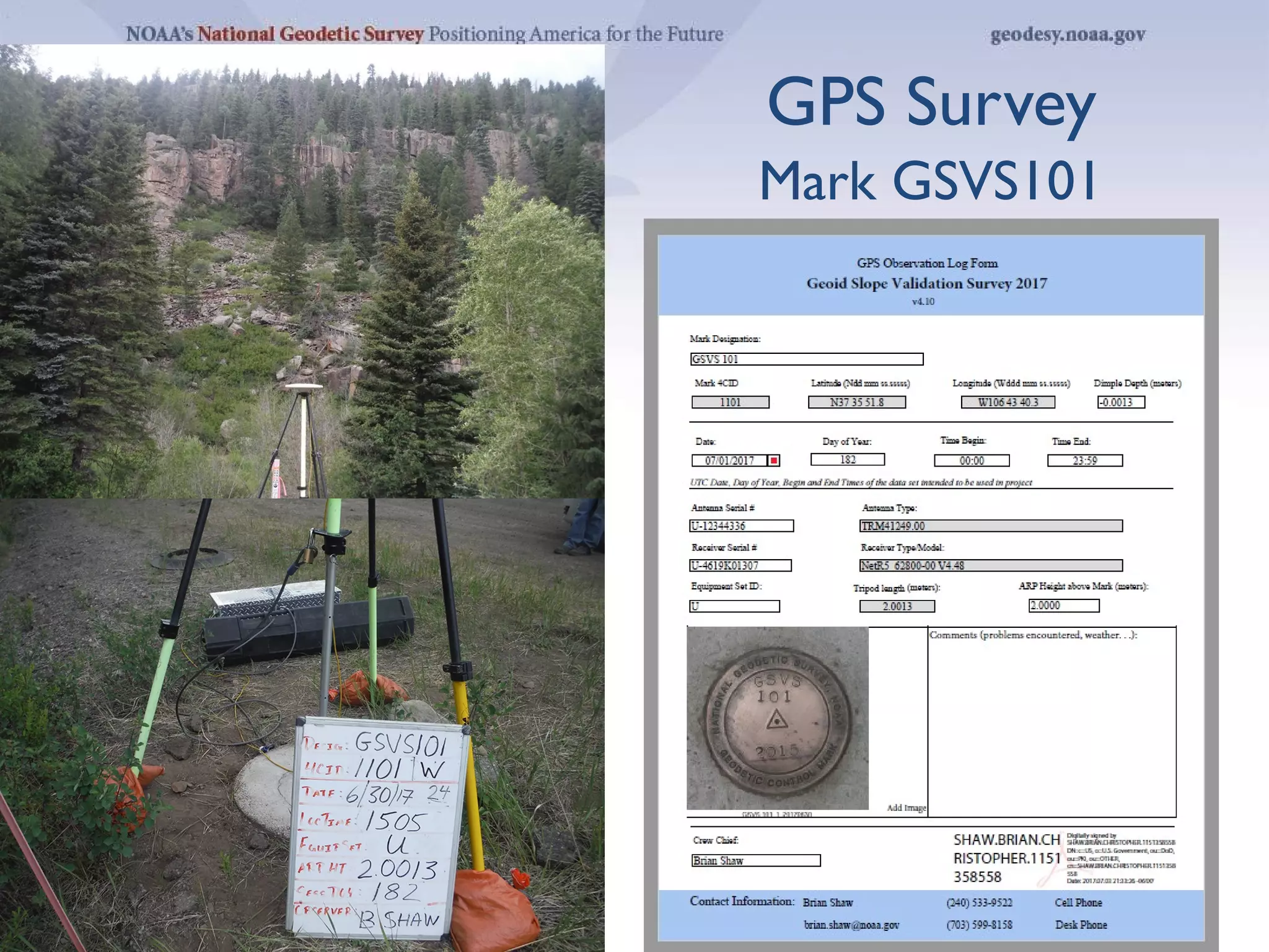 2017 PLSC Track: Geoid Slope Validation Survey