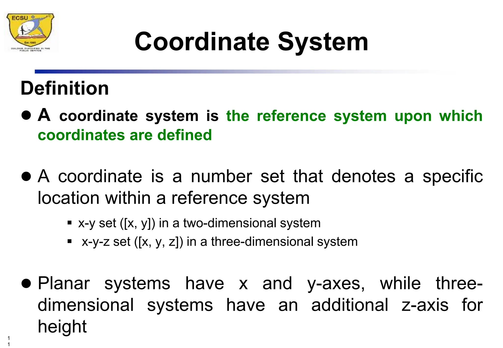 Gis Lecture 3 Map Projetion And Coordinate Systemppt