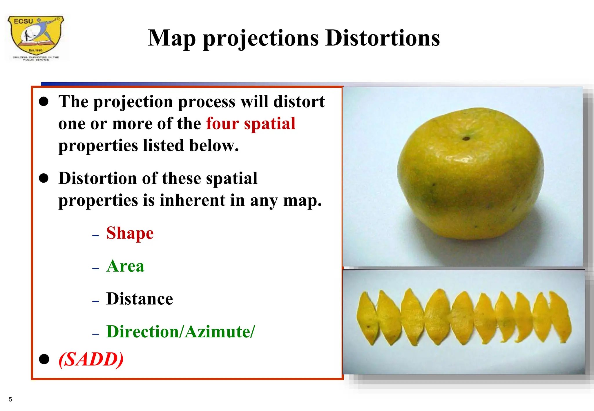 Gis Lecture 3 Map Projetion And Coordinate Systemppt