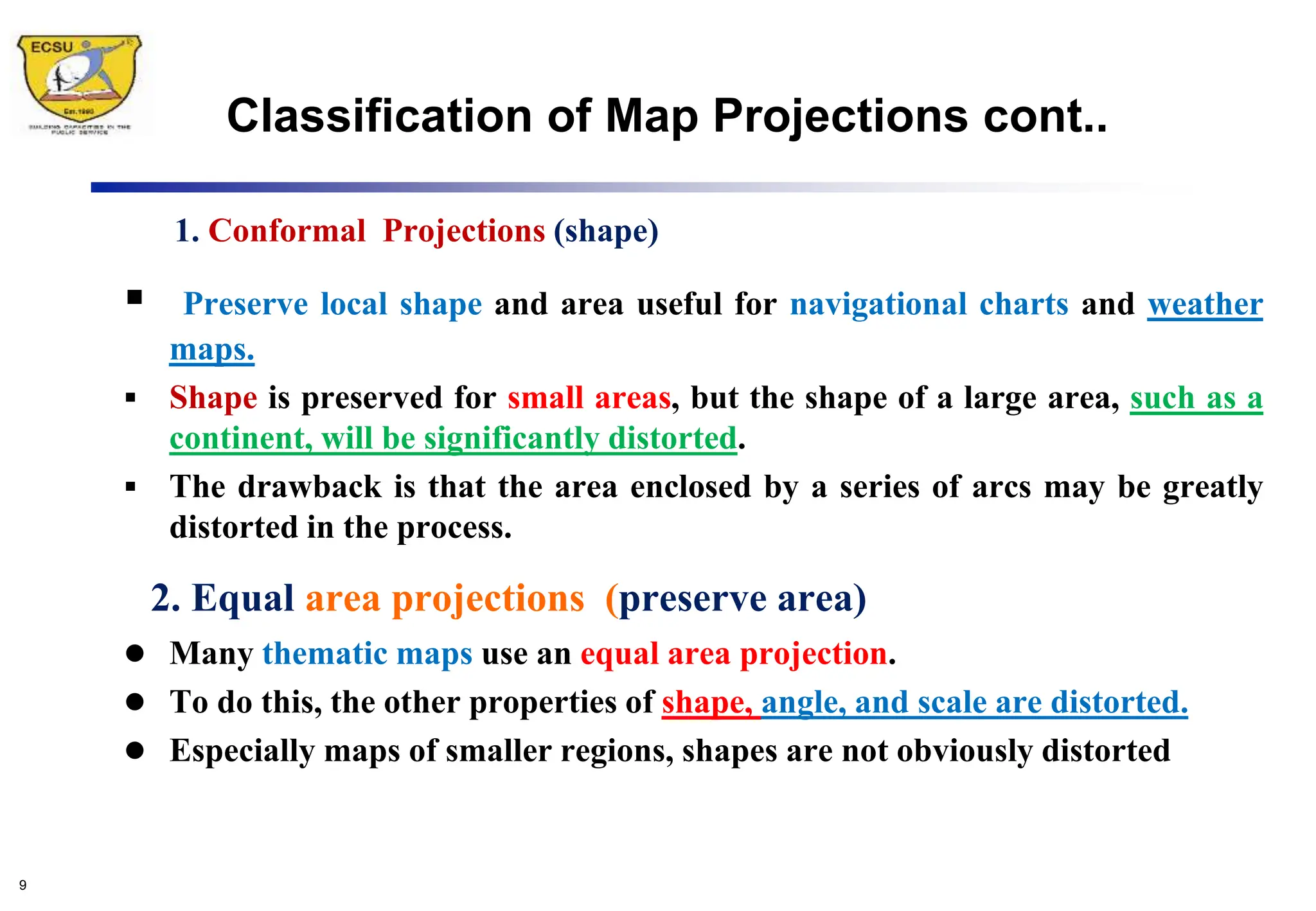 Gis Lecture 3 Map Projetion And Coordinate Systemppt