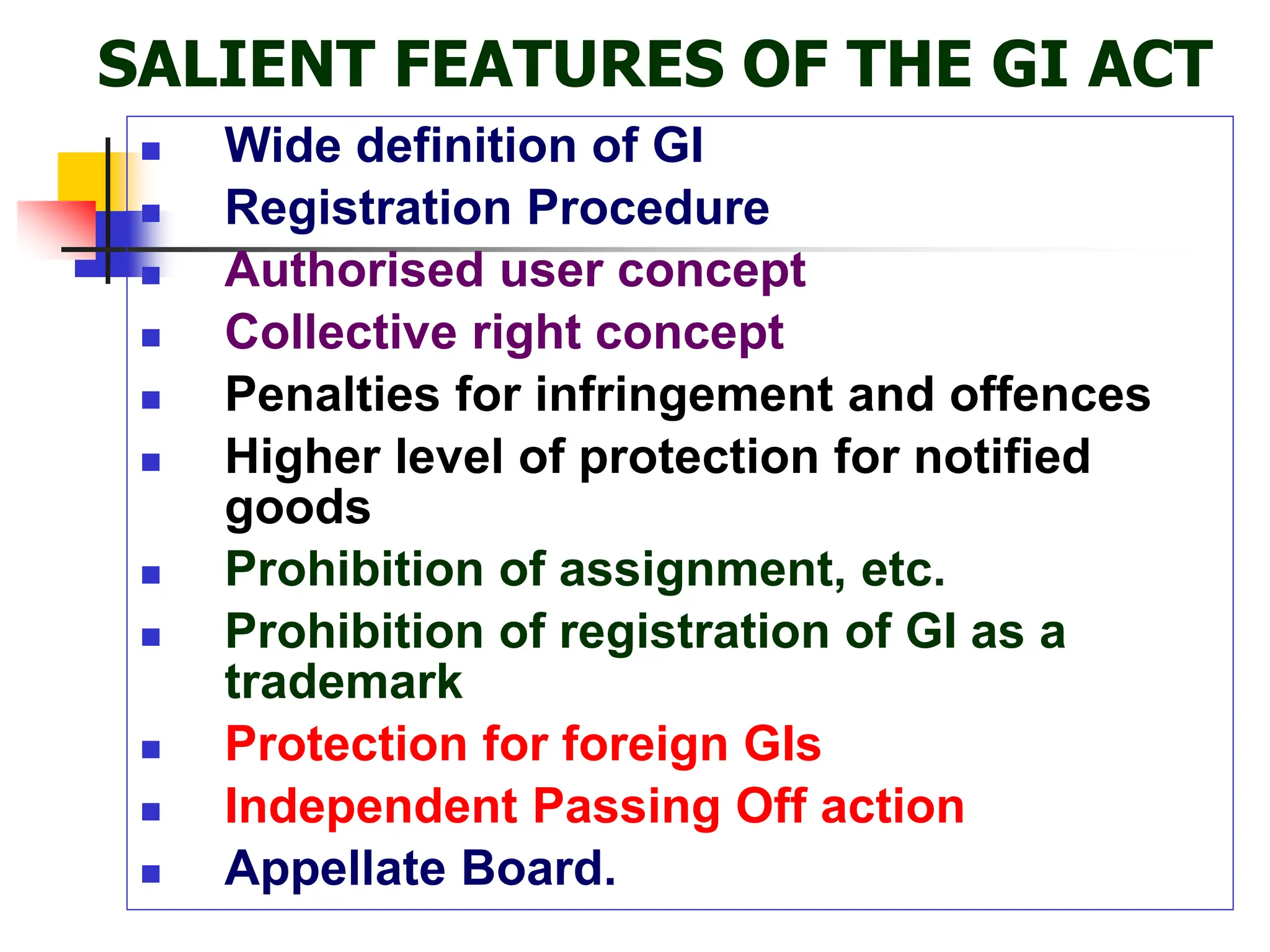 Protection of geographical indications goods in India | PPT