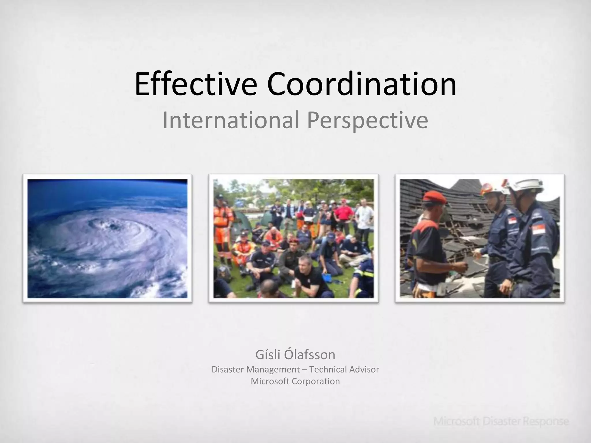 Effective Disaster Coordination | PPTX