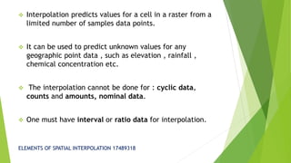 spatial interoplation in GIS | PPTX