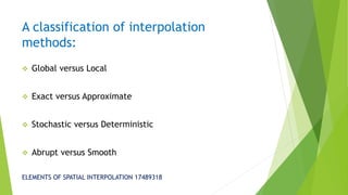 spatial interoplation in GIS | PPTX