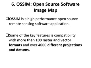 Commercially use GIS & REMOTE SENSING Software | PPTX