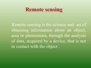 GEOGRAPHIC INFORMATION SYSTEM (GIS) & REMOTE SENSING (RS) | PPTX
