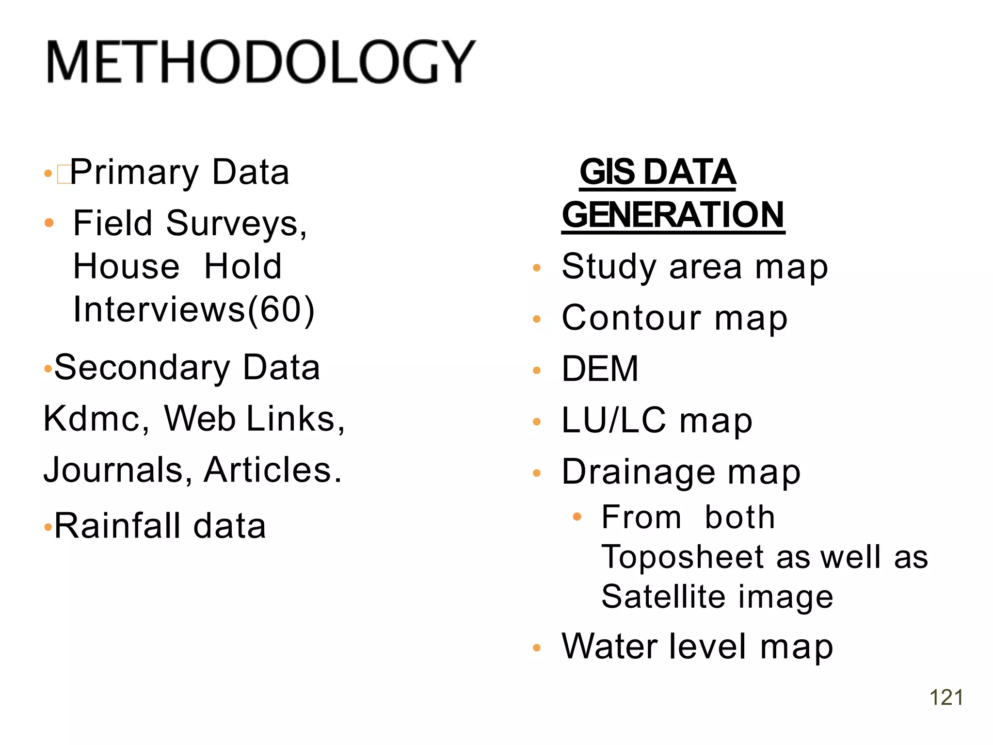 Flood risk mapping using GIS and remote sensing | PPTX