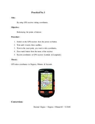 GIS practicals | DOCX