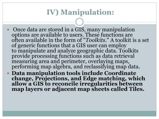 functions of GIS | PPTX | Geography | Science