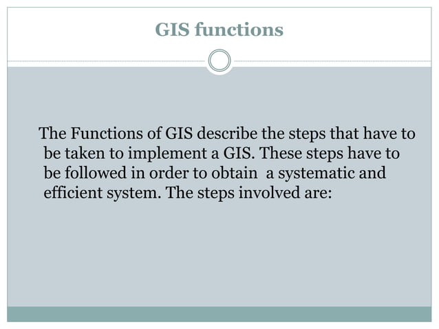 functions of GIS
