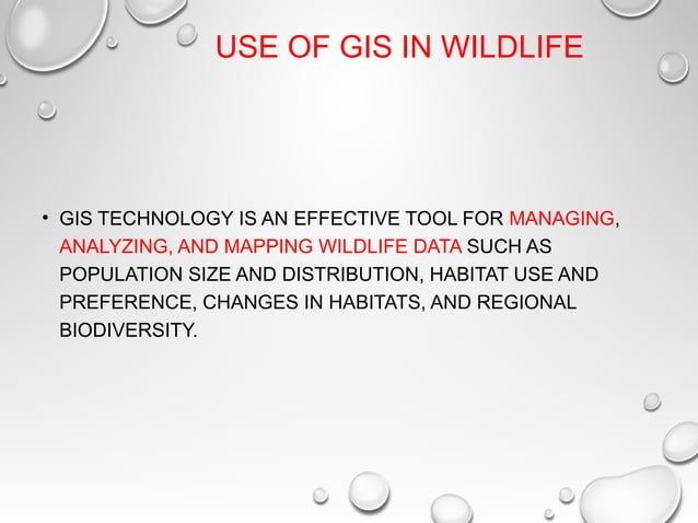 use of gis and remote sensing in wildlife and forestry | PPT ...
