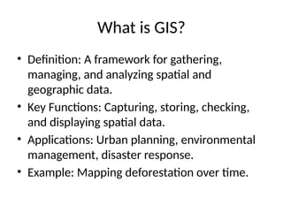 GIS Basics and its applications in Forestry | PPTX