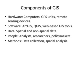 GIS Basics and its applications in Forestry | PPTX