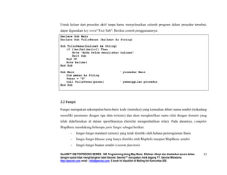 Gis programming using map info | PPT