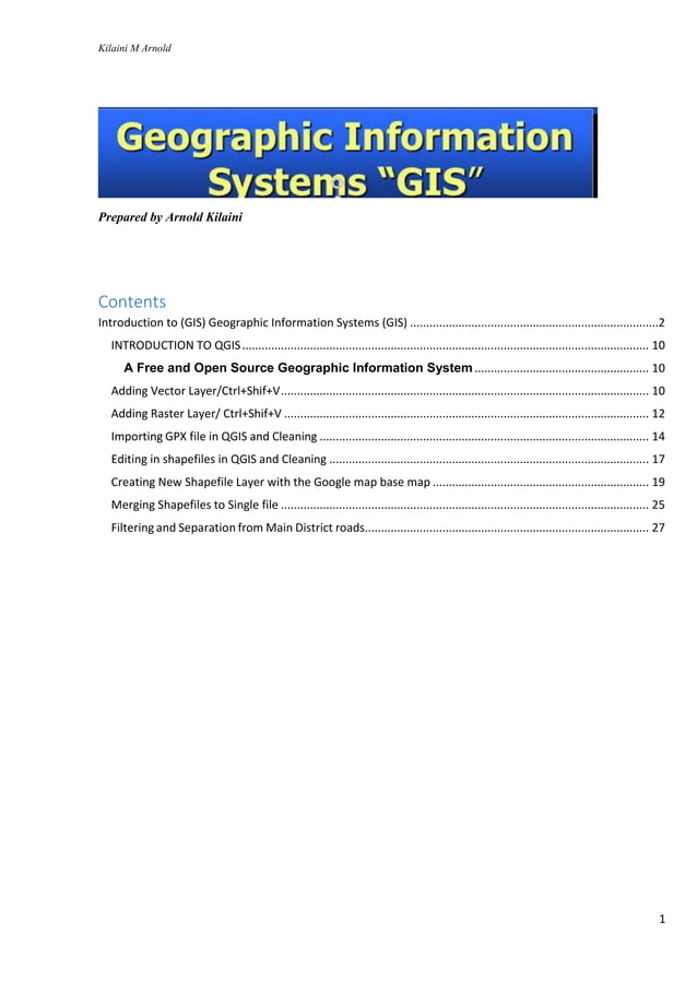 GIS and QGIS training notes | PDF | 3-D Graphics | Computer Software ...