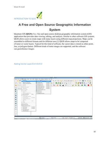 GIS and QGIS training notes | PDF