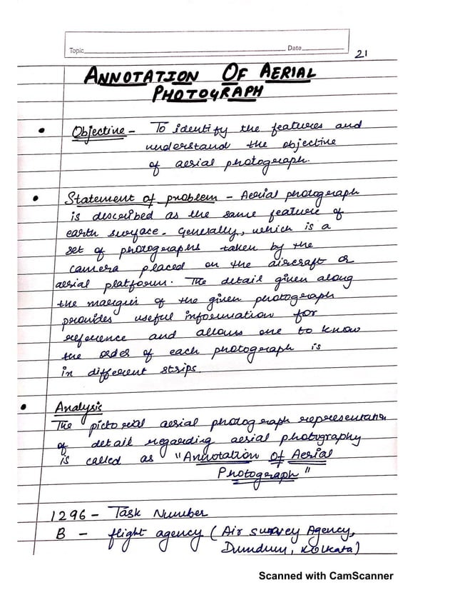 Aerial photograph , Remote Sensing and GIS Assignment | PDF