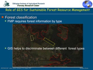 GIS for sustainable forest resource management in Ethiopia | PPT