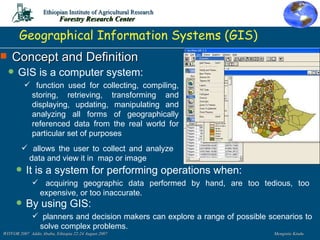 GIS for sustainable forest resource management in Ethiopia | PPT ...