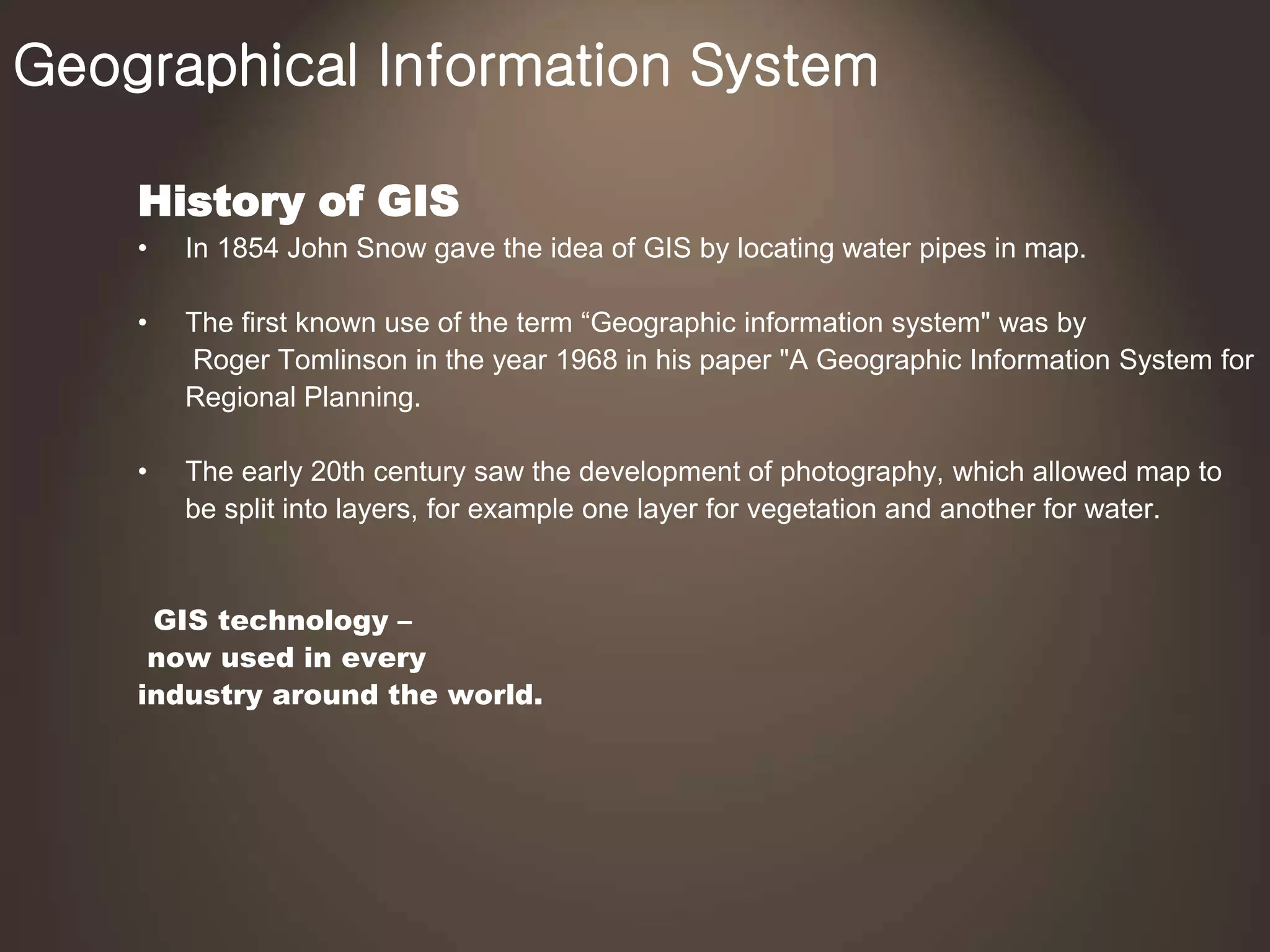 Geographical Information System | PPT