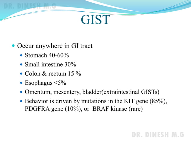 GIST | PPTX | Digestive Disorders | Diseases and Conditions