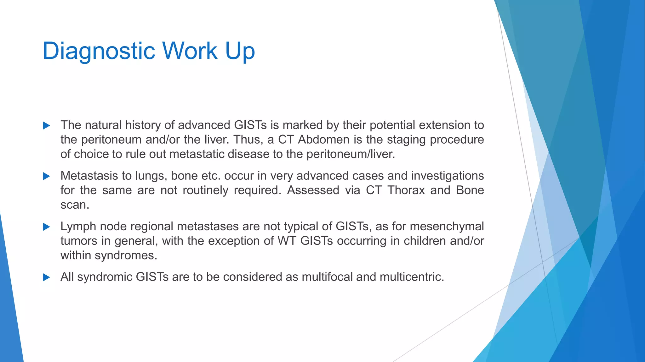 GastroIntestinal Stromal tumors. | PPTX