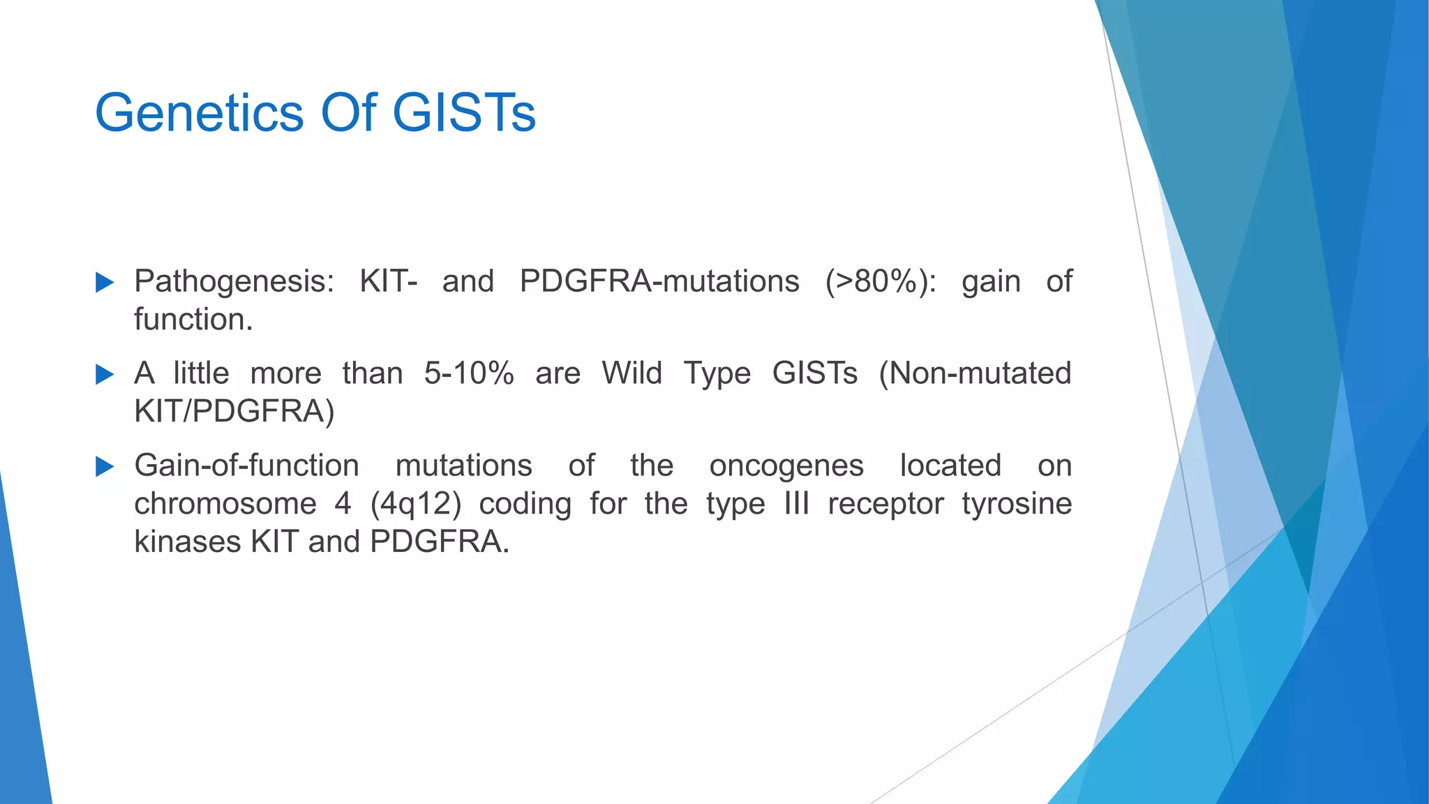GastroIntestinal Stromal tumors. | PPTX