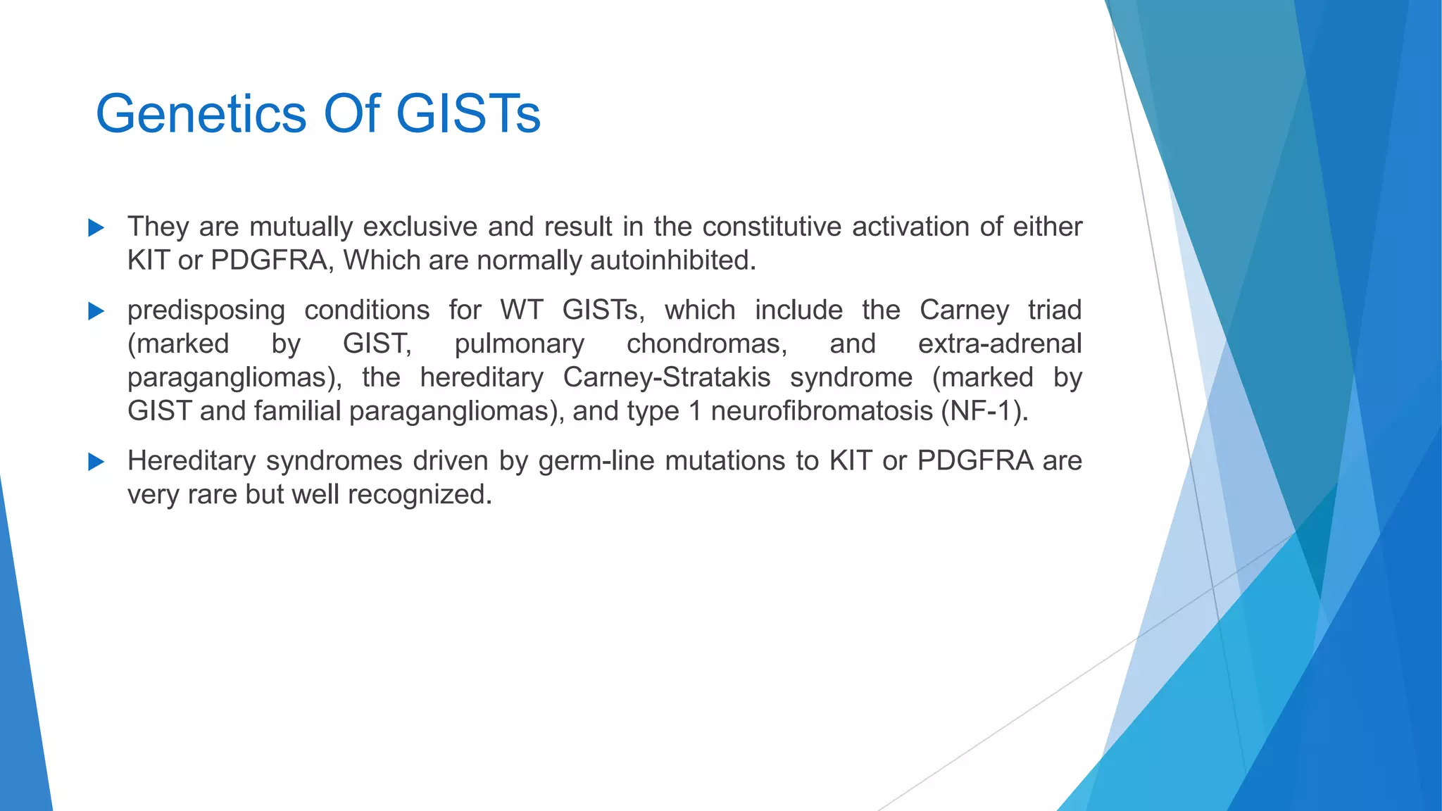 GastroIntestinal Stromal tumors. | PPTX
