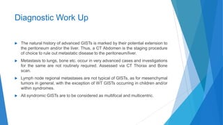 GastroIntestinal Stromal tumors. | PPTX