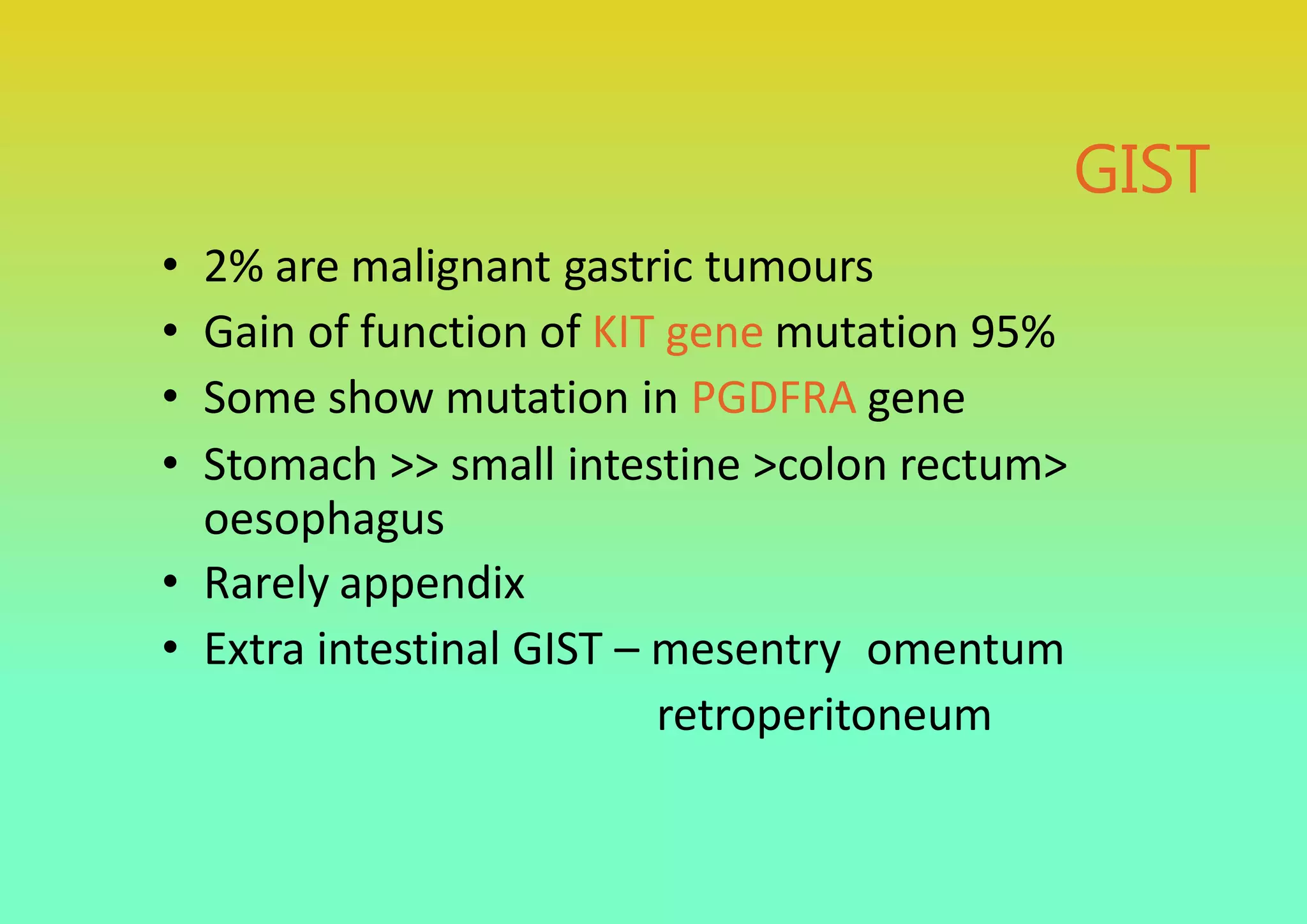 Gastro intestinal stromal tumor(GIST)-PATHOLOGY | PPTX