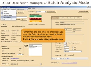 GIST Gift and Deselection Manager | PPTX