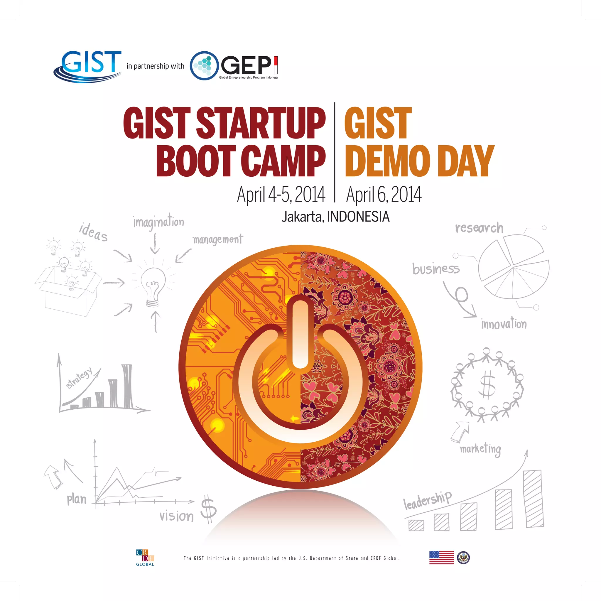 Gist indonesia bootcamp brochure (march 2014) | PDF | Venture Capital | Business Banking & Finance
