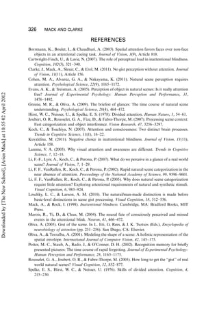 Mack, A. & Clarke, J. (2012). Gist perception requires attention. Visual Cognition,, | PDF