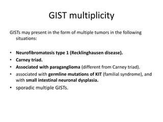 Gastrointestinal Stromal Tumors. | PPTX