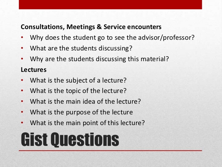 Gist Questions