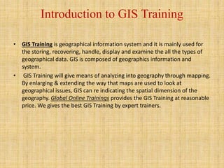 Gis training ppt | PPTX