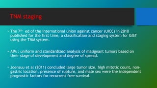 Gastrointerstinal stromal tumor (GIST) recent advances and differential ...