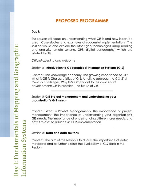 Practical GIS workshop programme | PDF | Geography | Science