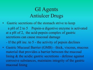 DRUGS ACTING ON GI SYSTEM. pharmacology ppt | PPT