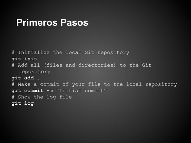 Git (Sistema Distribuido de Control de Versiones) | PPT