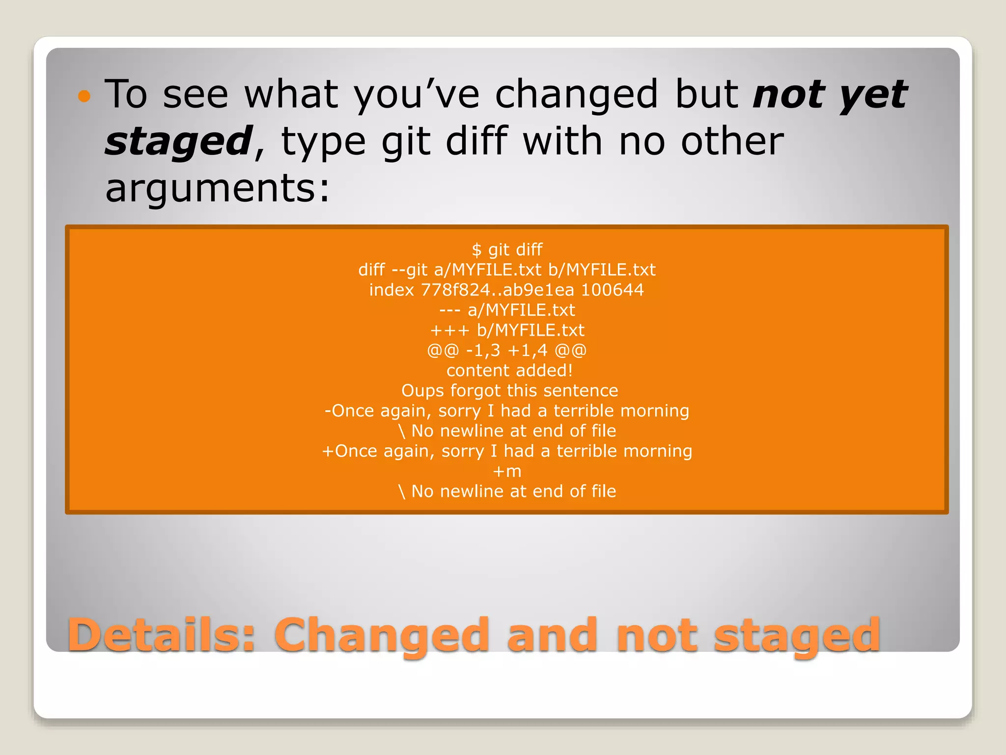 Git Memento of basic commands | PPT