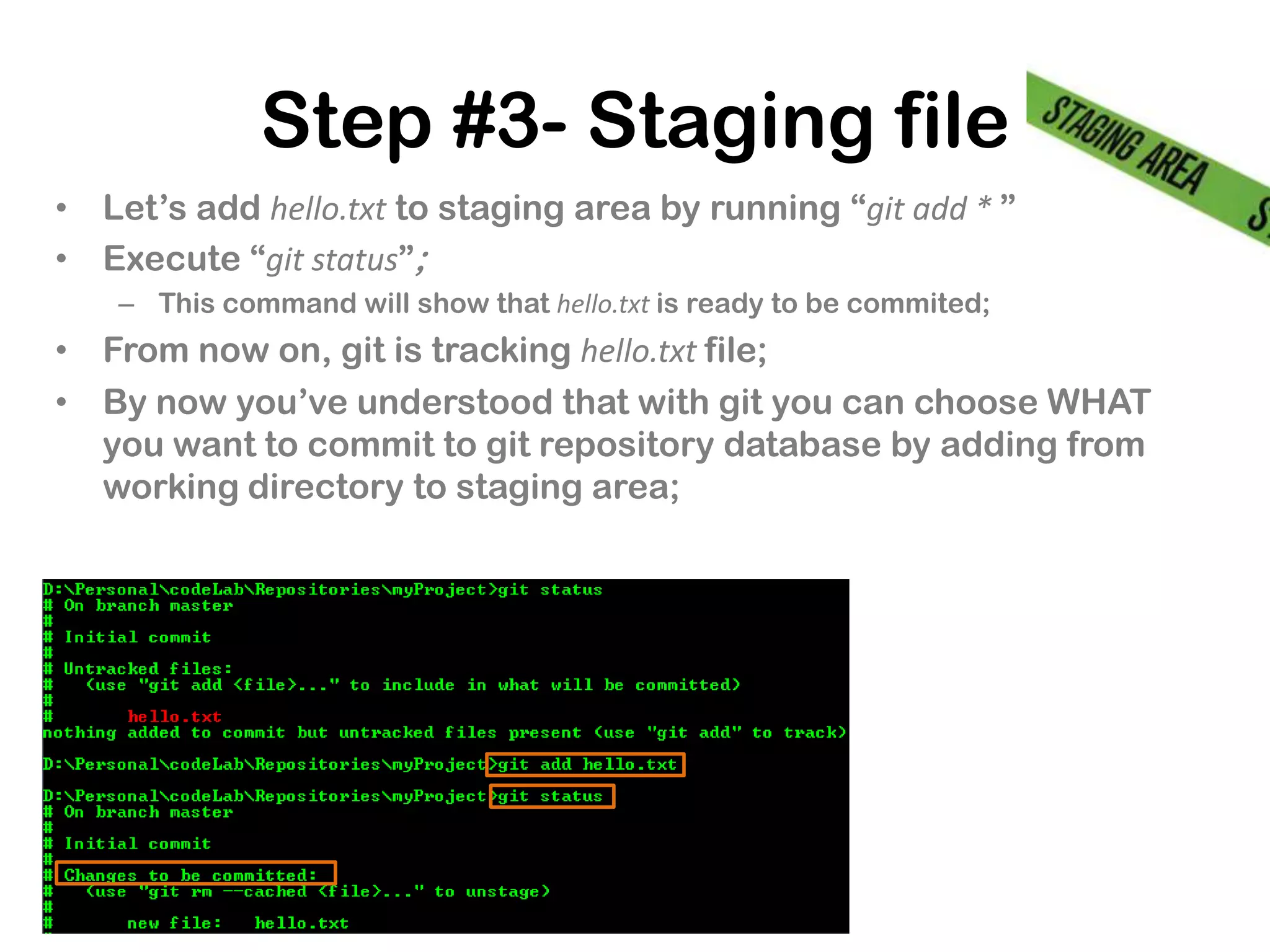 How to configure a Git repository and push to a remote repository… | PPT