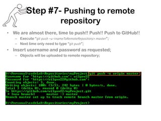 How to configure a Git repository and push to a remote repository… | PPT