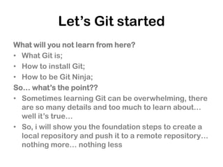 How to configure a Git repository and push to a remote repository… | PPT
