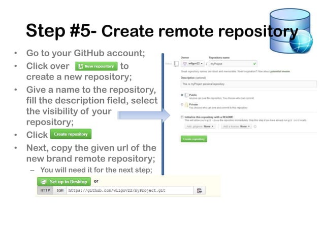 How to configure a Git repository and push to a remote repository… | PPT