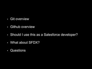 Git/Github & Salesforce | PPTX