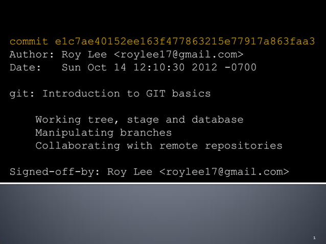 Introduction to Git Basics | PPT