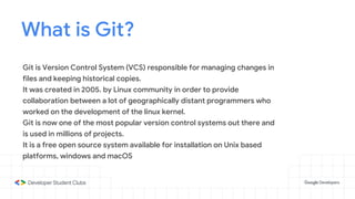 GDSC - Introduction to GIT | PPT