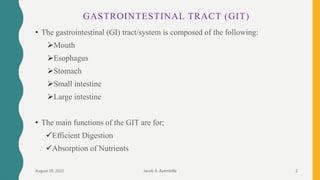 GASTROINTESTINAL ANATOMY | PPTX