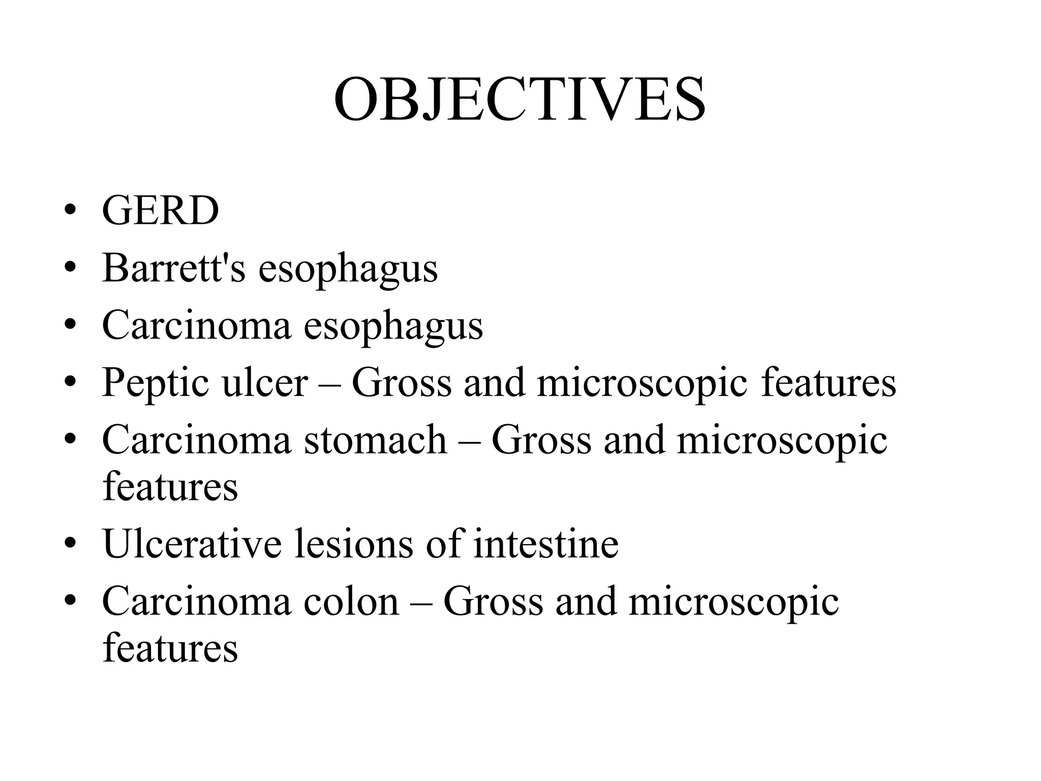 Gastrointestinal system ppt GERD Barrett's esophagus Carcinoma ...
